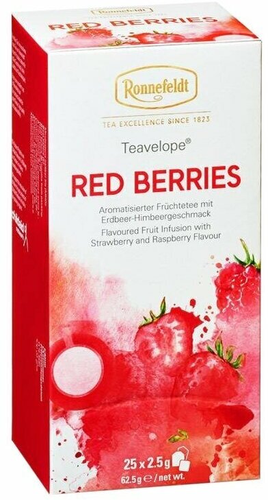 Чай фруктовый Ronnefeldt Teavelope Red Berries(Красные ягоды) 1 пачка по 25 пакетиков. Арт.15060