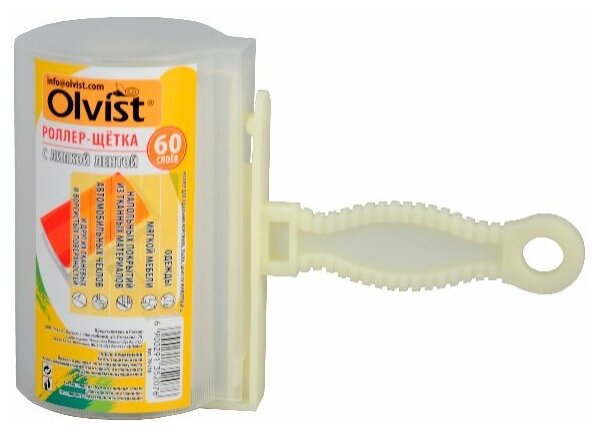 Olvist Роллер, с липкой лентой, 60 слоев, Т-образная, пластик, бесцветный, 1 шт.