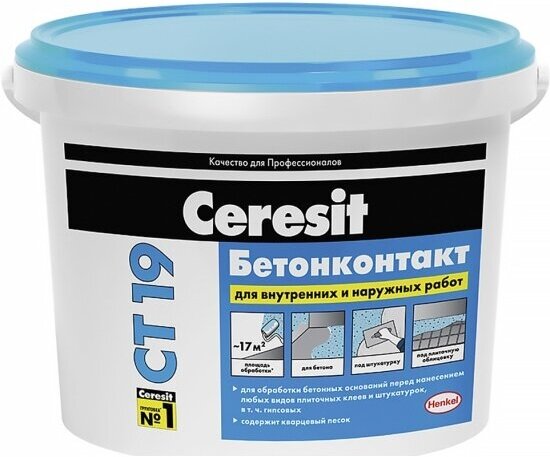 Грунтовка Ceresit CT 19 Бетонконтакт, зима, 5 кг