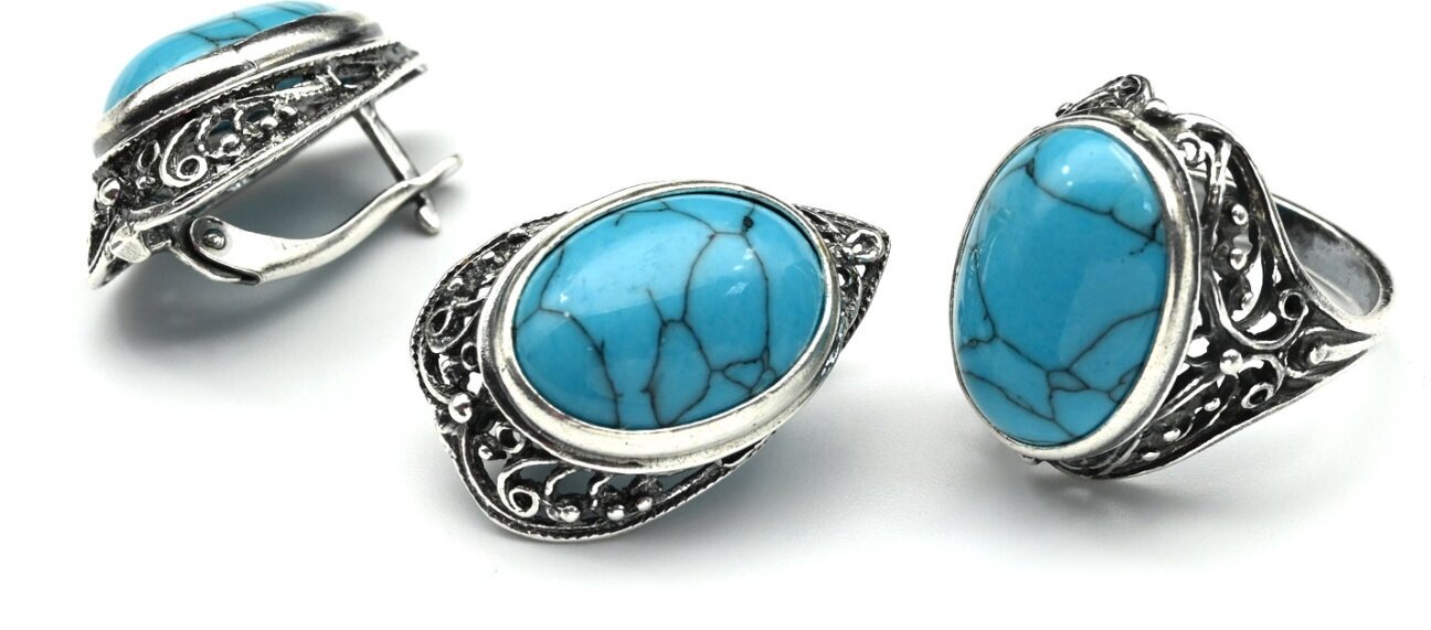 Серьги, бирюза