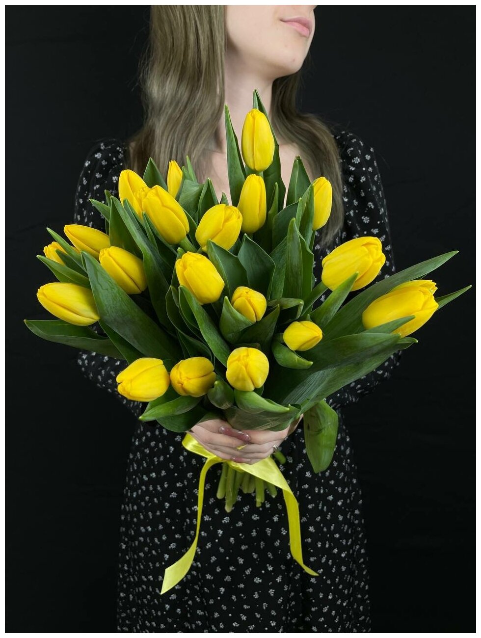 Букет из 21 желтого Тюльпана