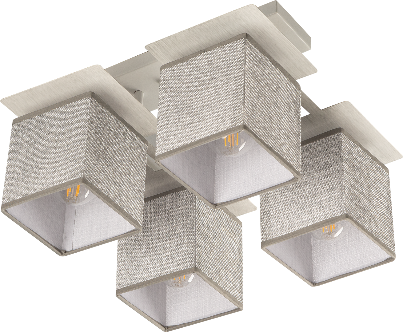 Люстра потолочная Escada 1129/4PL Grey, 4 лампы, 12 м², цвет белый/серый