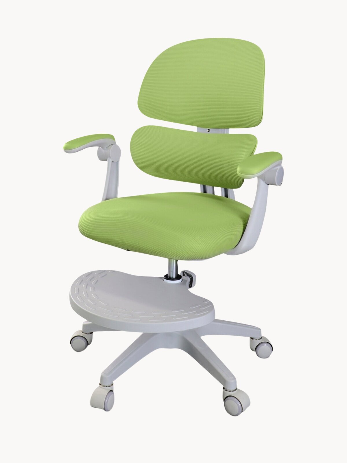 Растущее компьютерное детское кресло с подлокотниками Ergokids Air Tronix Y-513ARM зеленое