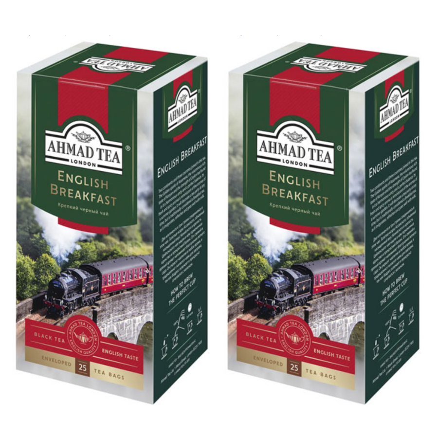 Чай черный Ахмад Английский завтрак 25 пакетиков 2 штуки