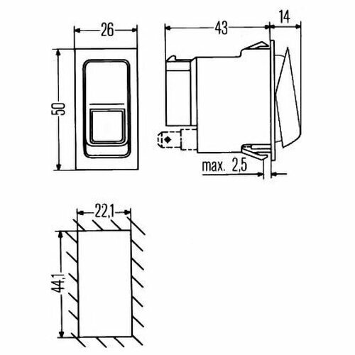 Переключатель Hella 6GM007832191