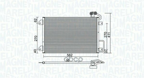Радиатор кондиционера RENAULT MEGANE I (95-) 1.6 i|RENAULT MEGANE I (95-) 1.6 i 16V|RENAULT MEGANE I (95-) 1.9 dTi|RENAULT ME.