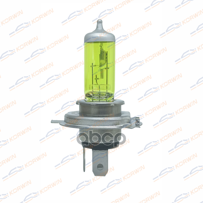 Лампа накаливания галогенная (H4 12V 60/55W P43t-38 YELLOW) KORWIN арт. KWYN0013