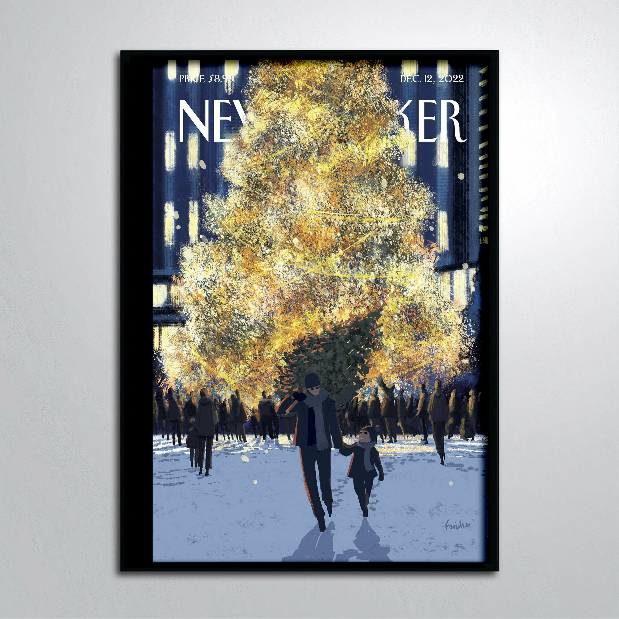 Постер без рамы/Постер для интерьера/Плакат Винтажный Журнал Нью Йоркер The NEW YORKER 12 декабрь 2022 г