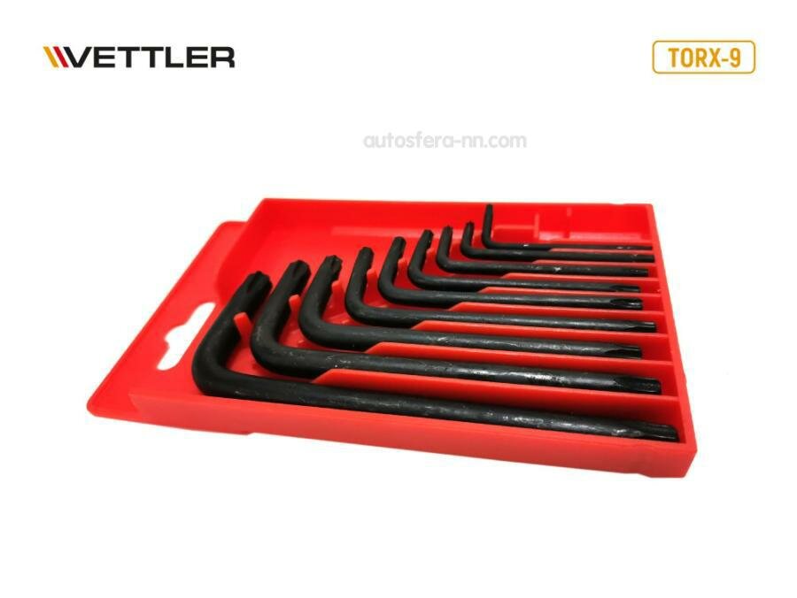 VETTLER TORX9 Набор ключей угловых TORX (9пр) (VETTLER)