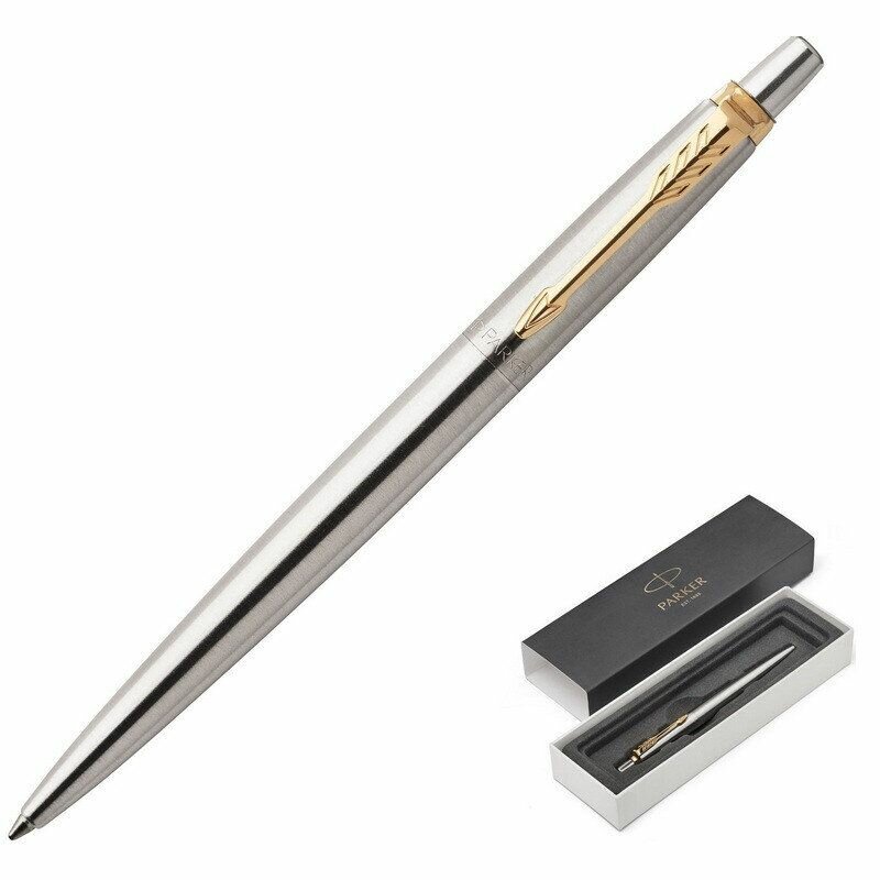 Parker Ручка шариковая JOTTER STAINLESS STEEL GT синий 0,8мм