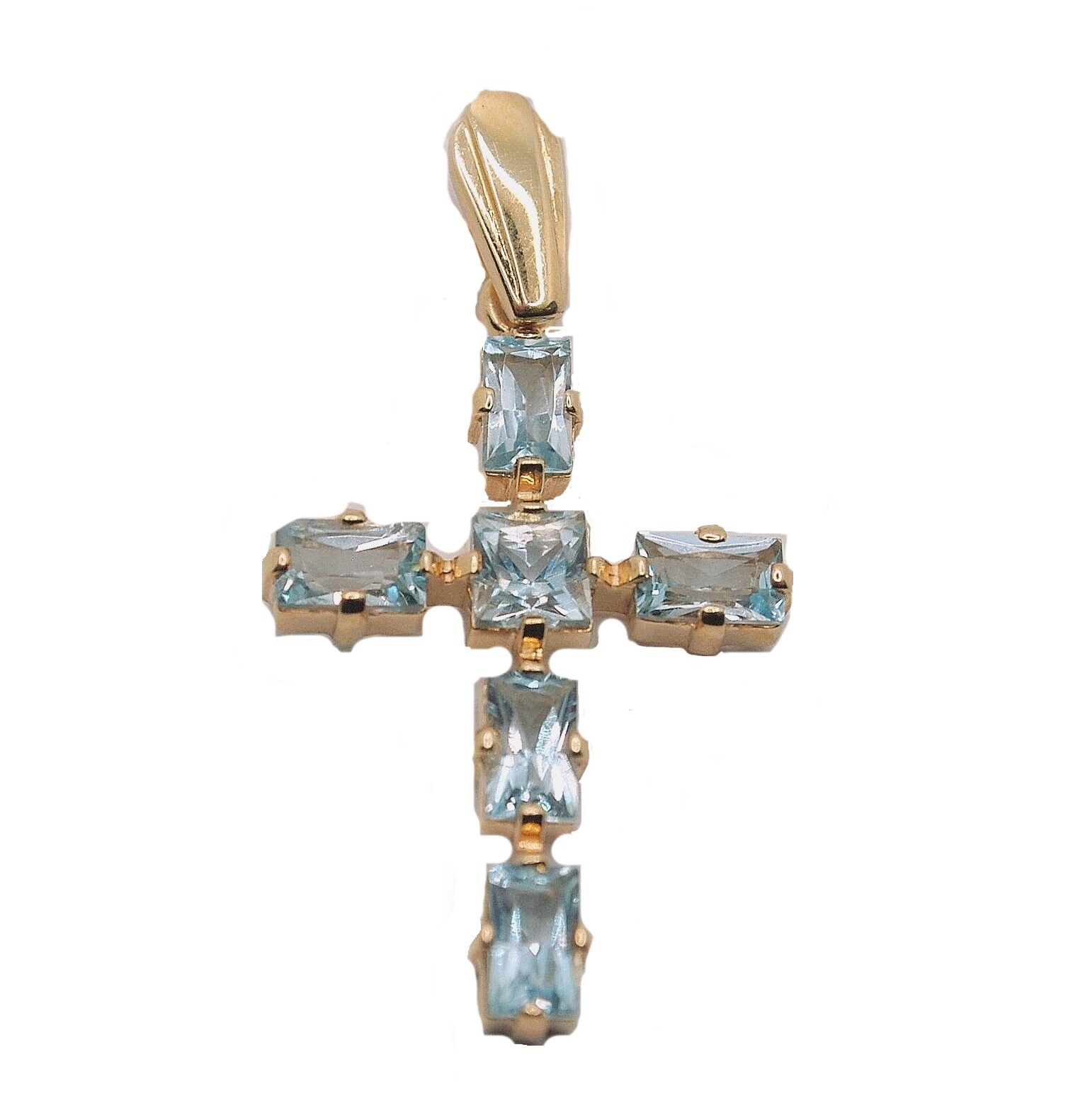 Подвеска, красное золото, 585 проба, топаз