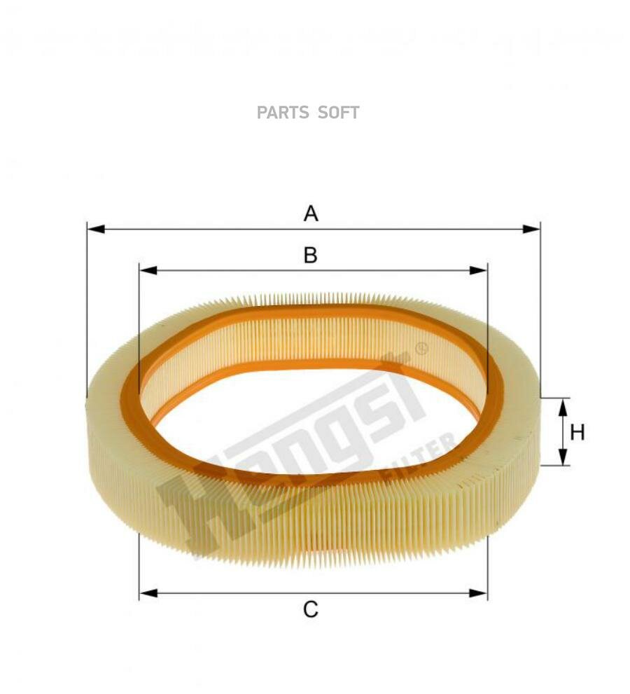 HENGST FILTER E81L Фильтр воздушный