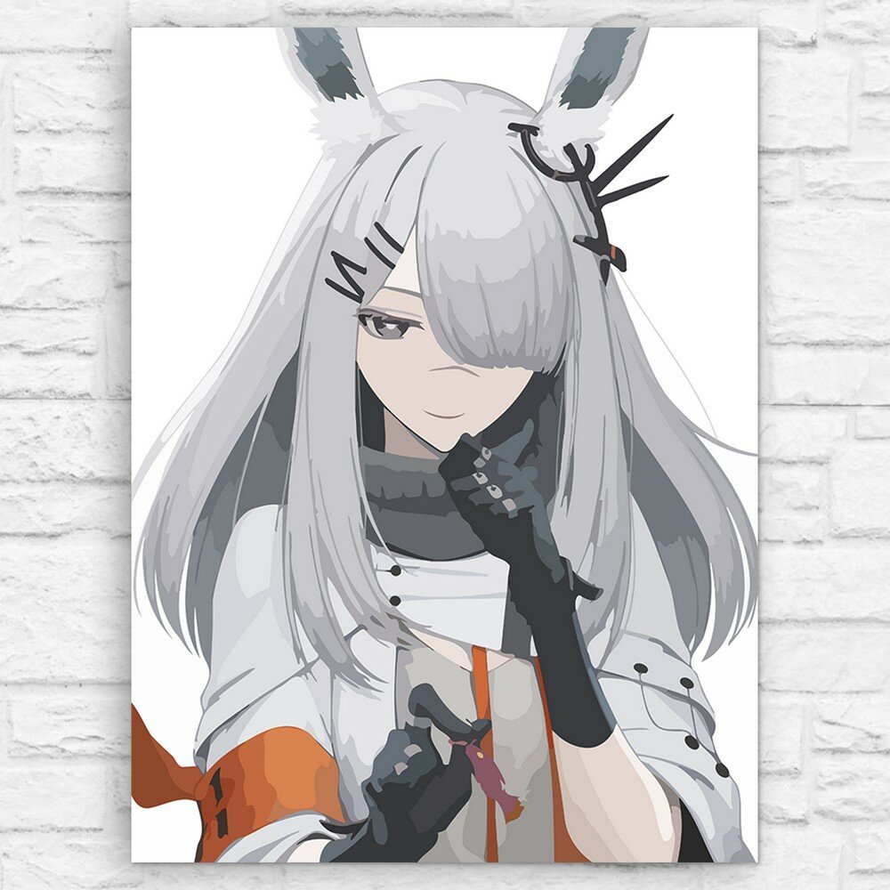 Картина по номерам на холсте игры Arknights (Амия, Талула, Мостима, Доктор) - 14740 30х40