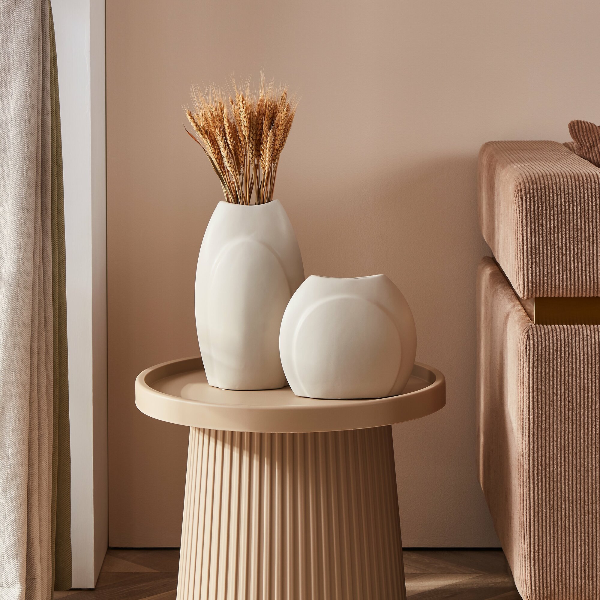 Ваза для декора EGLO LYAGLAN 421406, настольная, керамика, высота 30см, бежевая