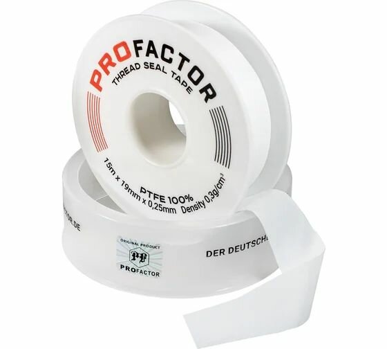 ФУМ лента PROFACTOR PF Professional белая Ф85 мм 19мм х 0,25мм х 15м PF FE 530