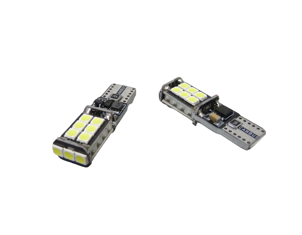 Светодиод для заднего хода Zumato T10/T15 CAN 15 (3030) 4.5W 5000K 450Lm 12V (W5W/W16W) без полярности - 2 шт.