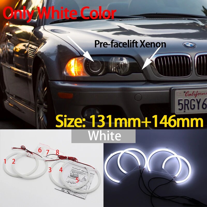 Для BMW 3 серии E46 316i 318i 320d 323i 328i 330i 325xi 330d 1998-2005 Отличные 4. With Lens W