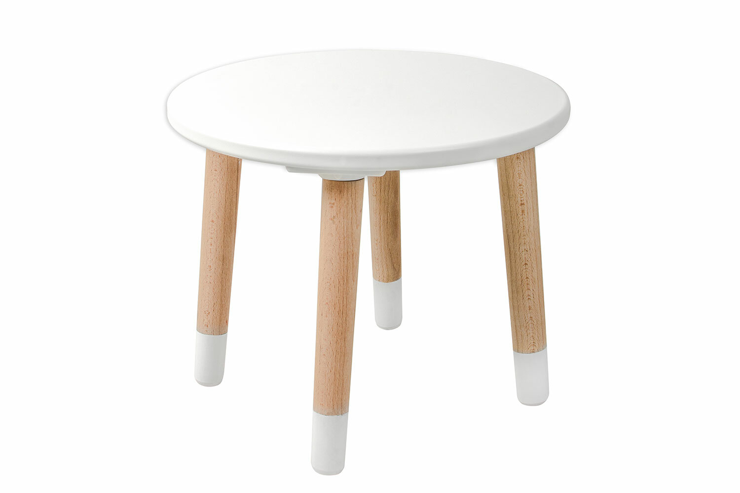 Стул детский Hoff Круглый, 28х25,9х28 см, массив бука, цвет белый, натуральный