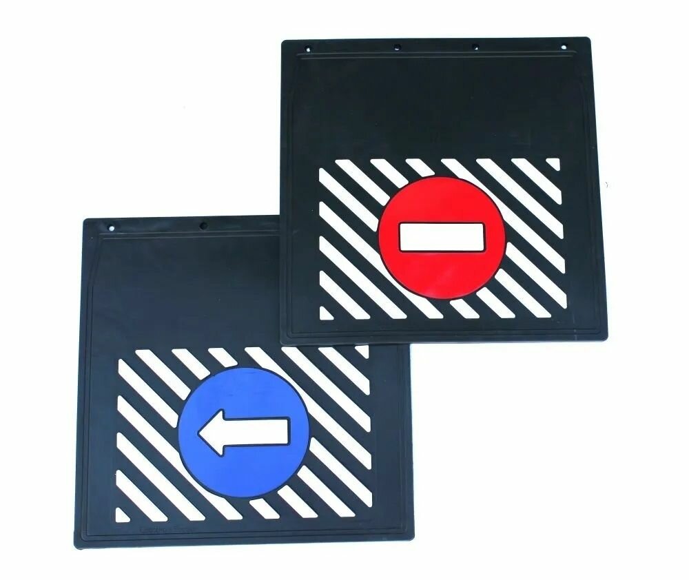 Брызговики задние на прицеп грузовика 400х400 мм (2 штуки) чёрные. Кирпич - Стрелка Универсальные. Сделано в России (10317)