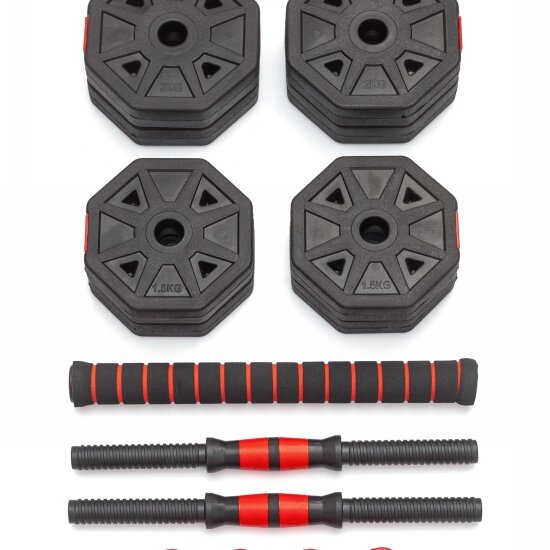 Гантели гексагональные Victoryfit разборные с грифом, 15 кг (2 шт. х 7,5 кг.)