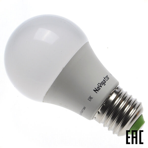 Лампа 7Вт 94385 NLL-A60-7-230-2.7K-Е27 525Лм 2700К LED "груша" т/б свет Navigator (5 шт. в комплекте)