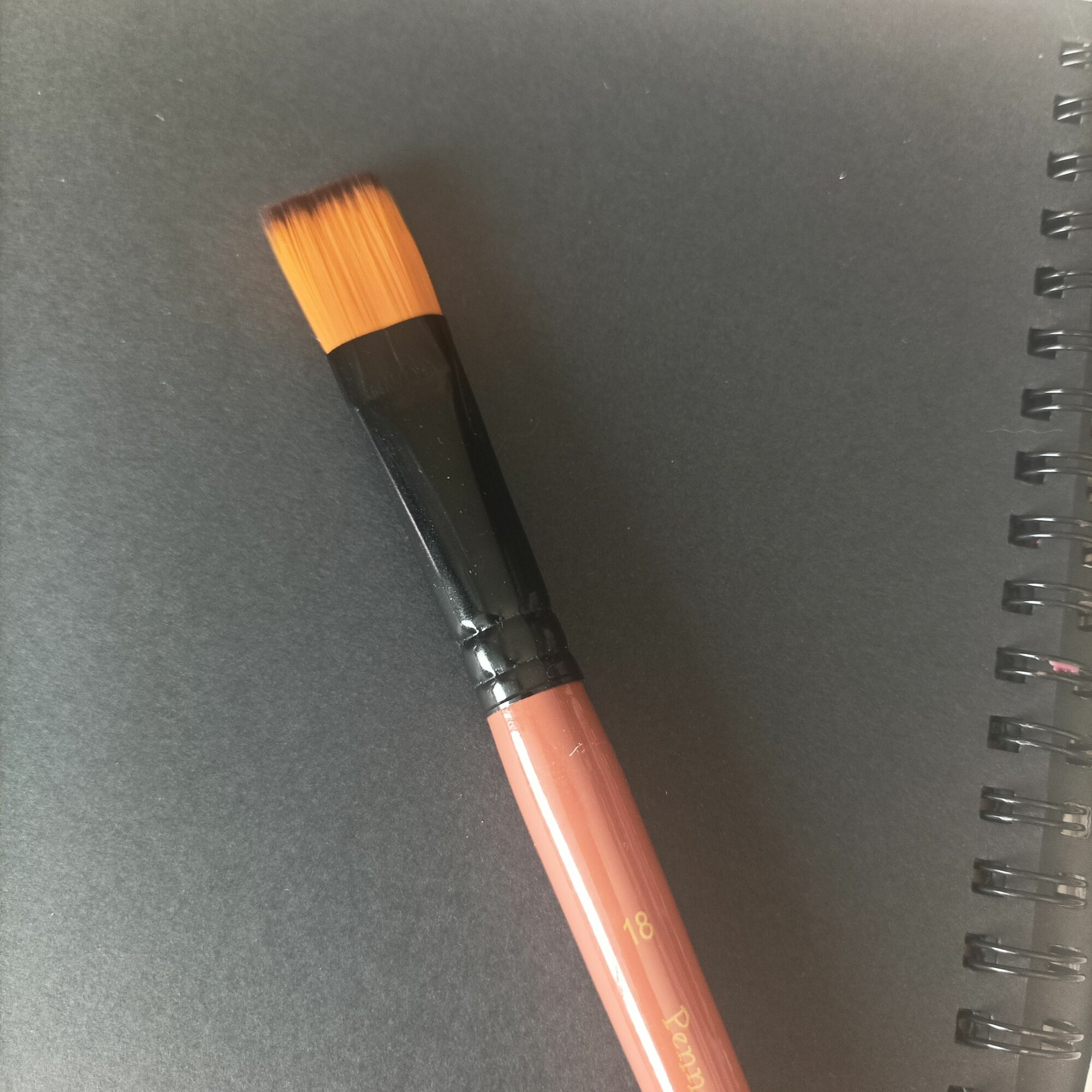 Кисть синтетика плоская N 18 короткая ручка Pennello