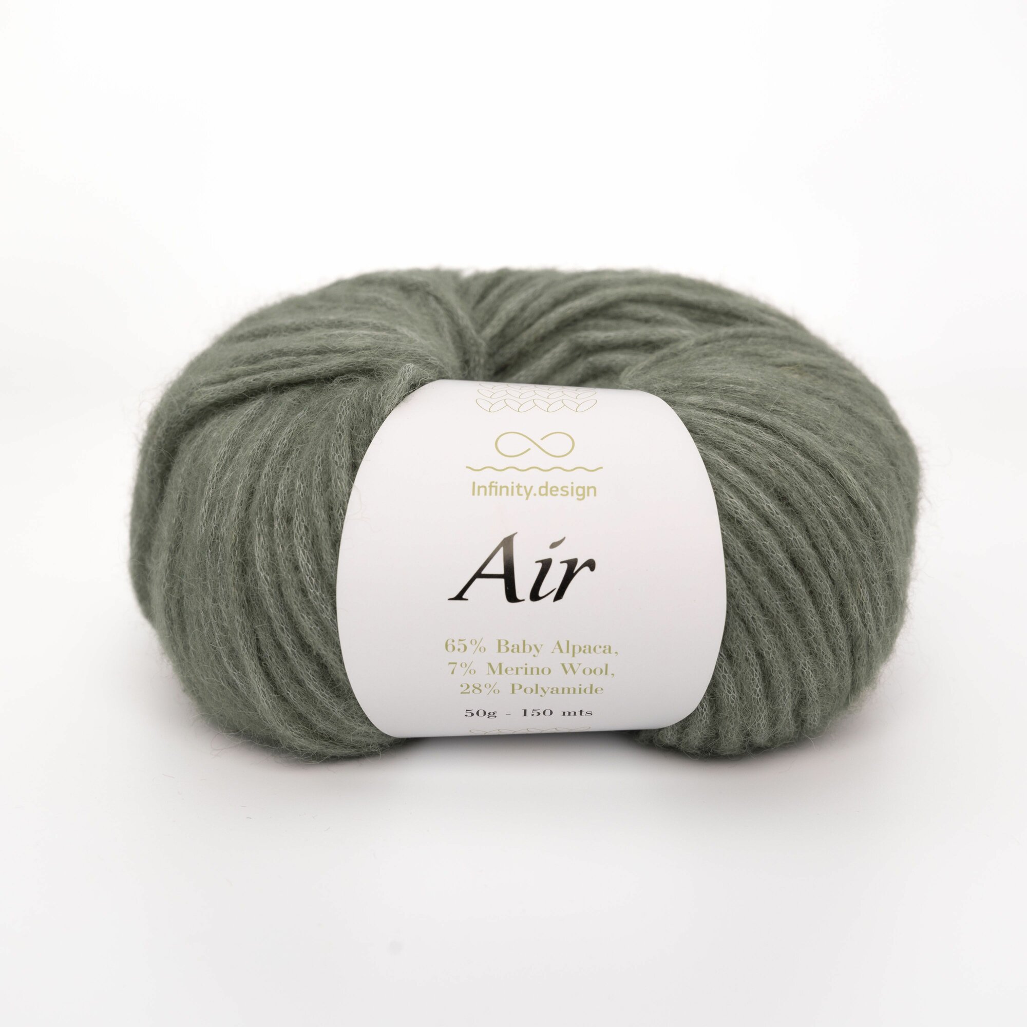 Пряжа INFINITY Air 8432 (2 мотка), 65% бэби альпака, 7% мериносовая шерсть, 28% полиамид, 50г, 150м