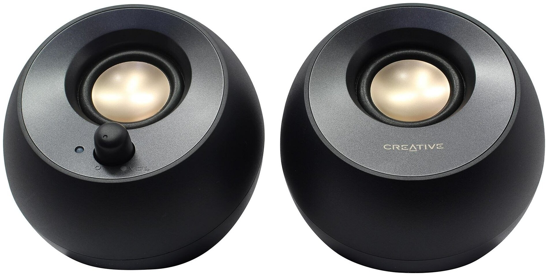 Колонки Creative Pebble V2 MF1695, 2.0, черный [51mf1695aa000]
