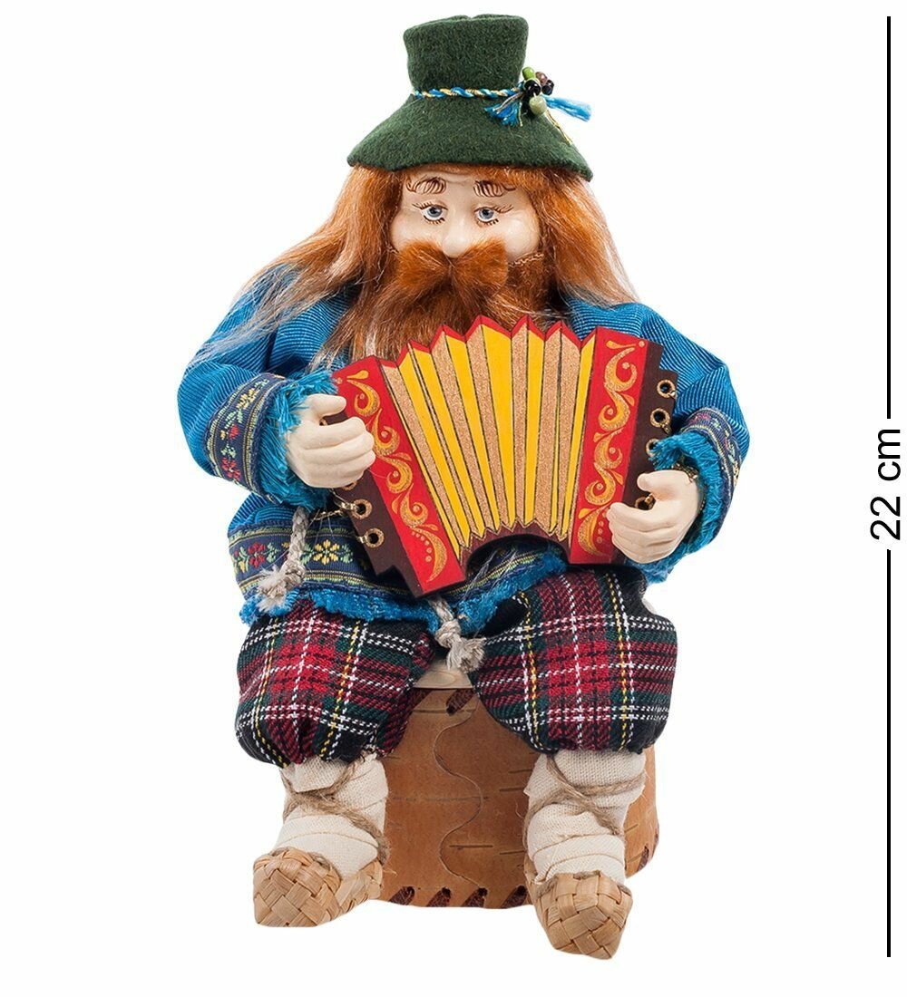 Кукла-шкатулка 'Дед с гармошкой'