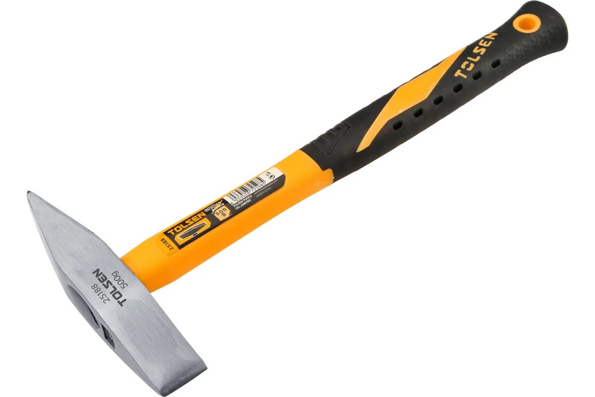 TOLSEN Молоток сварщика 500 г с эргономичной фибергласовой рукояткой GRIPro 25188