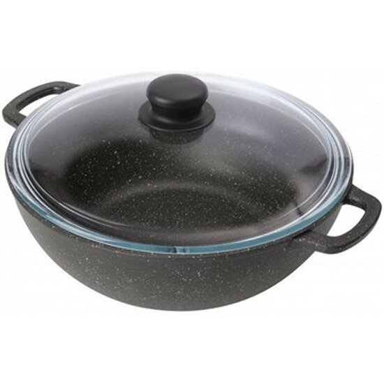 Казан Gornitca гранит 4л 28см с крышкой (KN2832AG)