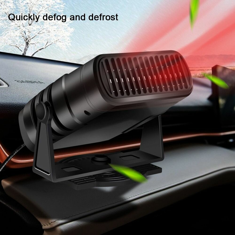 Портативный автомобильный обогреватель лобового стекла быстрый нагрев и вращение 360 для авто и внедорожников