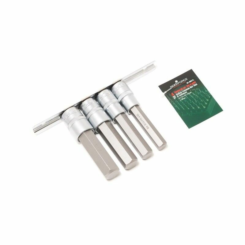 Набор головок-бит Hex 6-гранных, 4 предмета (Н12, Н14, Н17, Н19мм; L-100мм) 1/2" ROCKFORCE