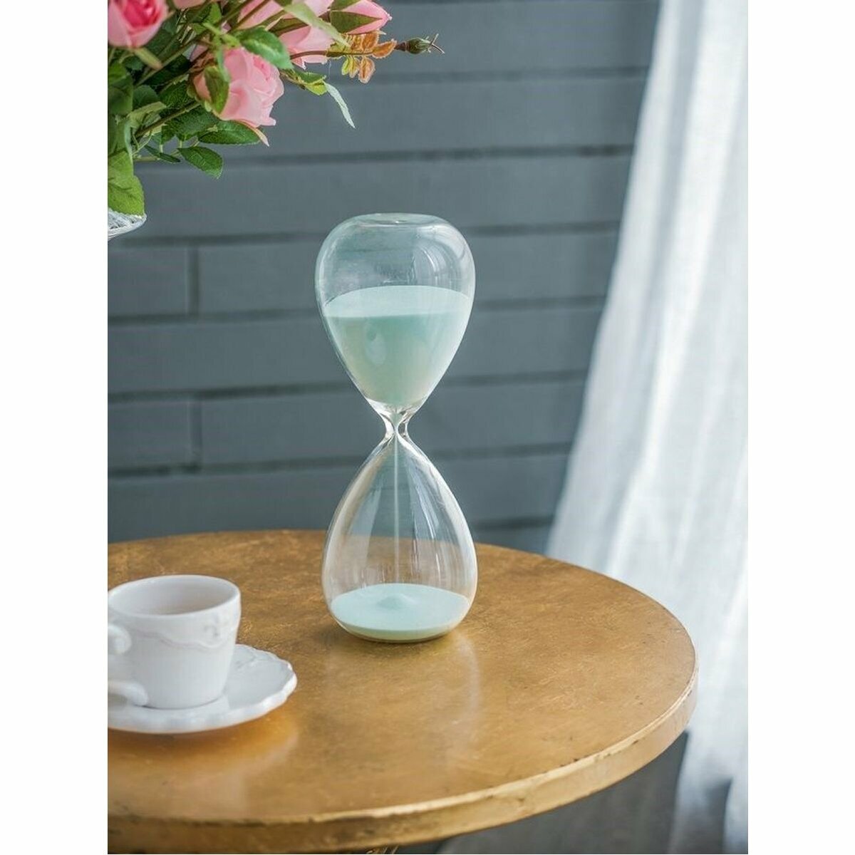 73229-JADE Декоративное изделие Песочные часы (60 минут) 9x9x26см, Glasar