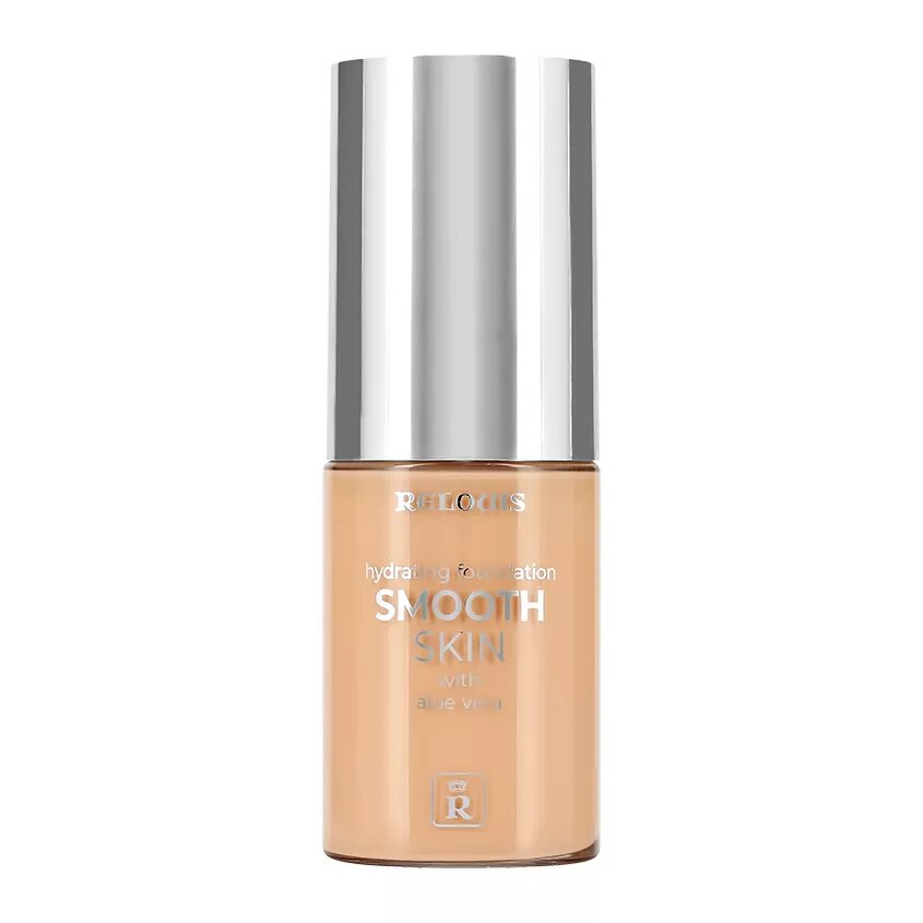 Крем тональный для лица RELOUIS SMOOTH SKIN увлажняющий с алоэ вера тон 02 натуральный бежевый