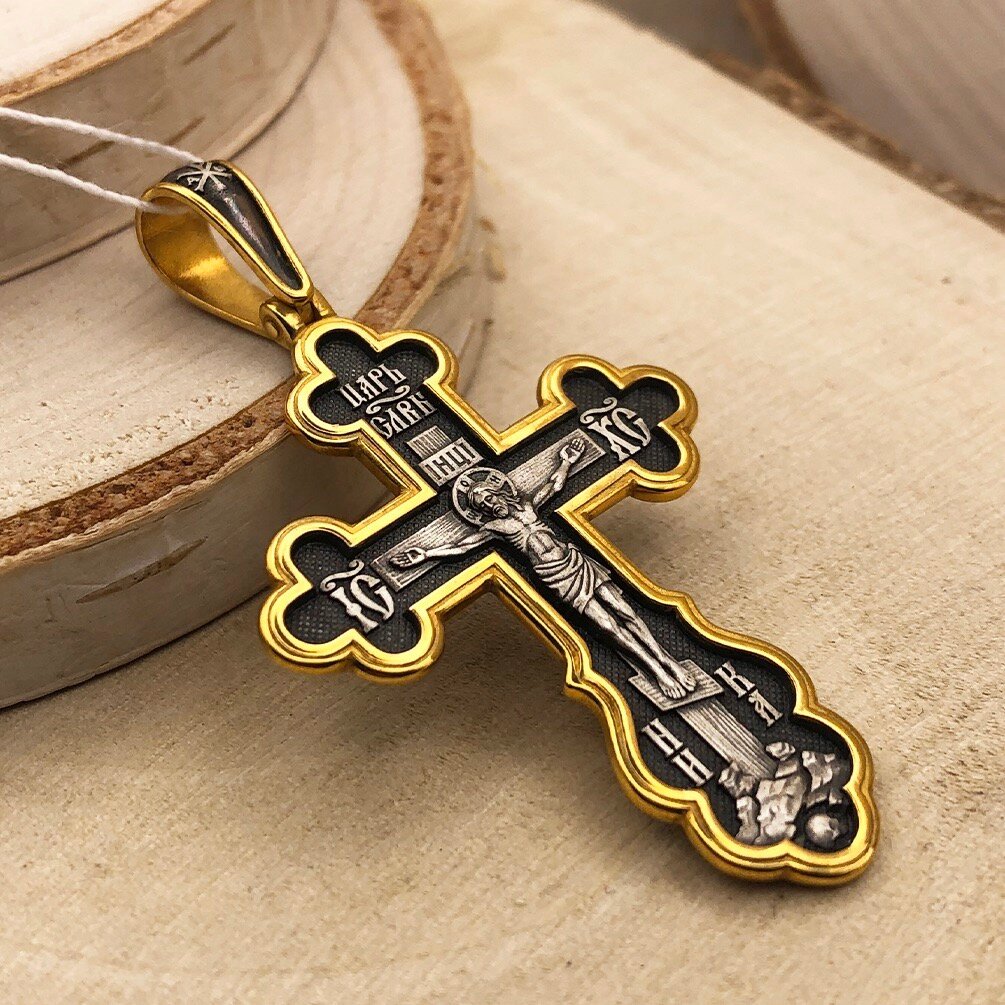 Крестик Русские Мастерские, серебро, 925 проба