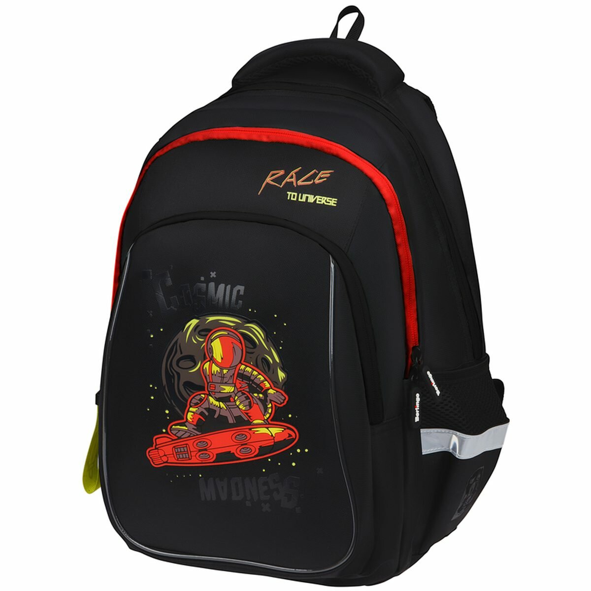 Рюкзак школьный Berlingo Comfort "Astronaut", 38x27x18см, 3 отделения, 3 кармана, эргономичная спинка (RU08045)