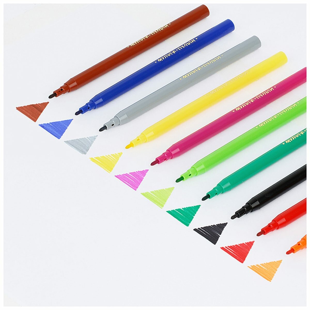 Набор фломастеров 10 цветов Мульти-Пульти "Енот в Италии" (линия 1-2мм, смываемые) блистер (WP_10724), 12 уп.