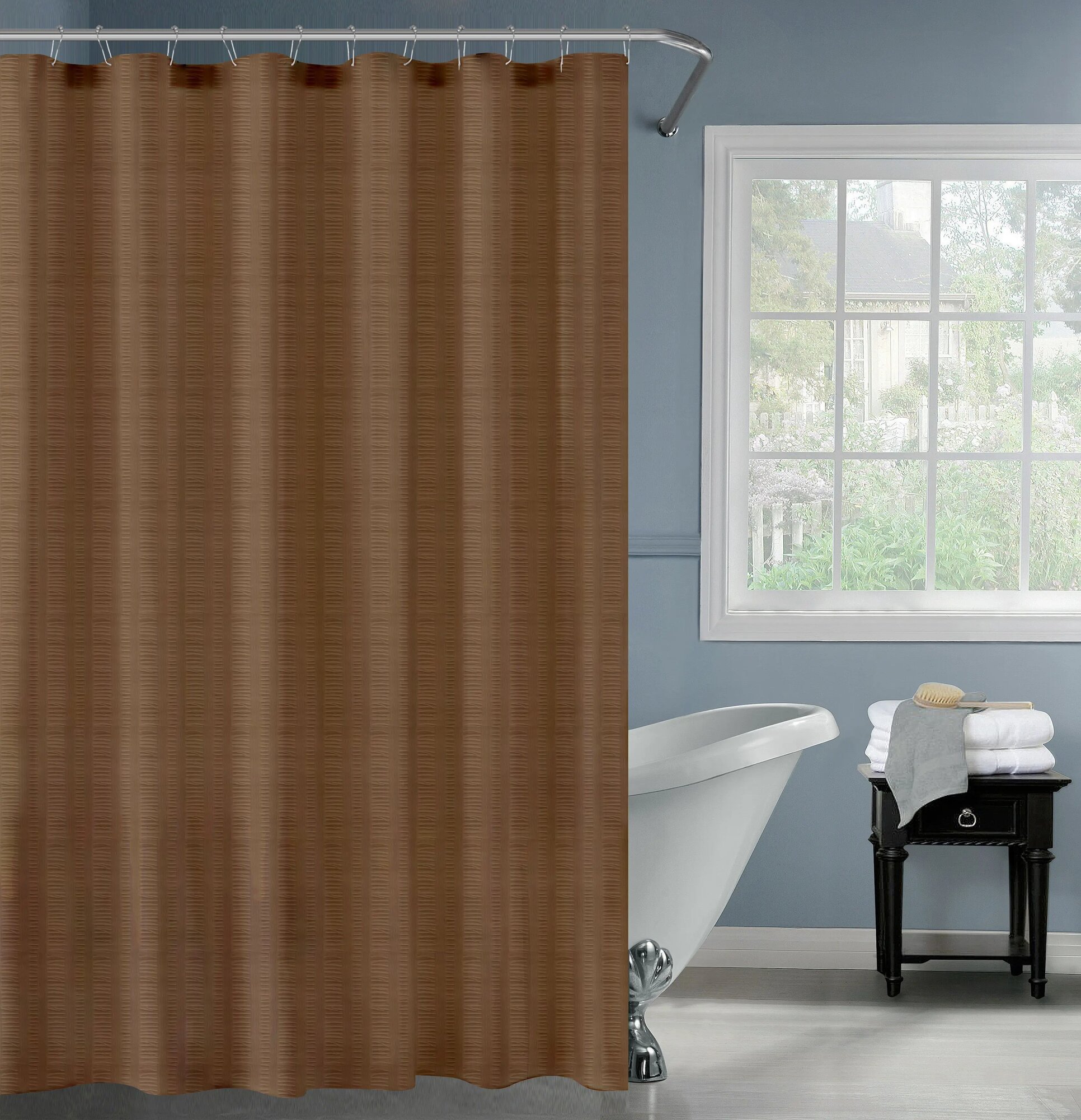 Штора для ванной Swensa Swanny SWC-80-24-BG 200x180 см полиэстер цвет серо-бежевый