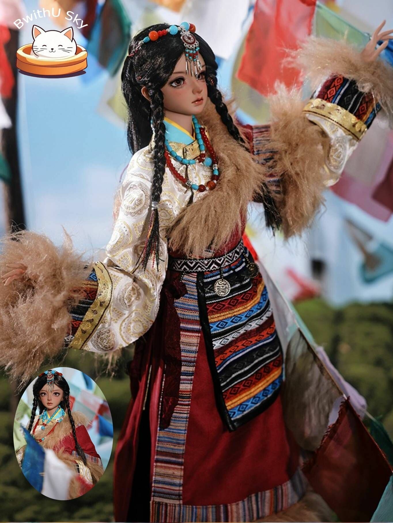 BwithU 1/3 Chiara 64 см обнаженная кукла с нормальной кожей, без макияжа, без аксессуаров