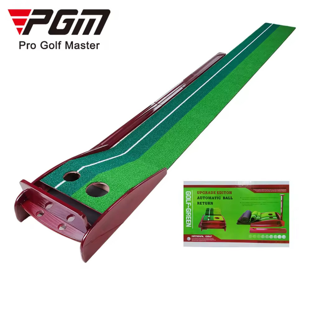 Дорожка PGM Golf 300*40 см (дерево) + паттер + 3 мяча