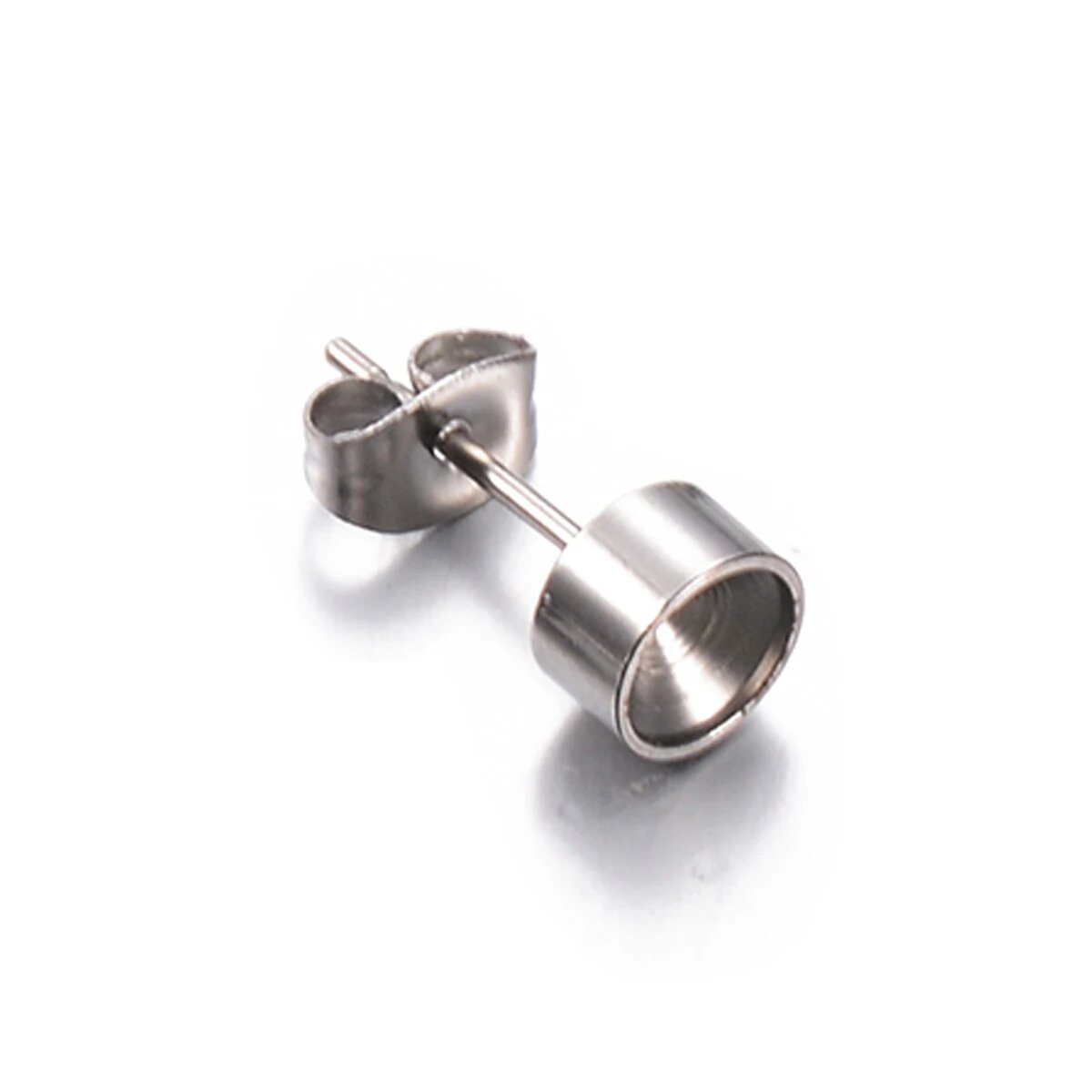 Сережки-гвоздики из нержавеющей стали, 4 мм, Steel