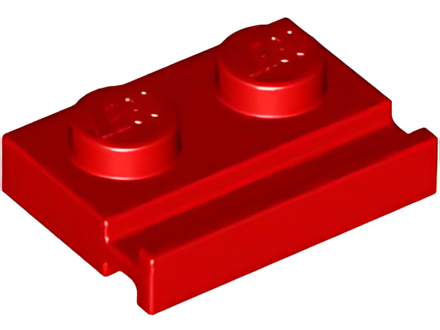 Деталь LEGO Пластина Lego Plate, Modified 1 x 2 with Door Rail 32028 Red N