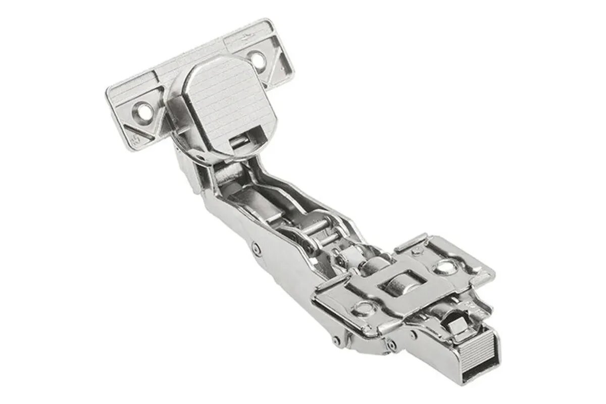 GTV Петля ZM- HCKT 165 градусов угловая самозакрывающаяся с ответной планкой H-0, регулировка в 3 плоскостях, без еврошурупа ZM-HCKT165-3DBEO-S