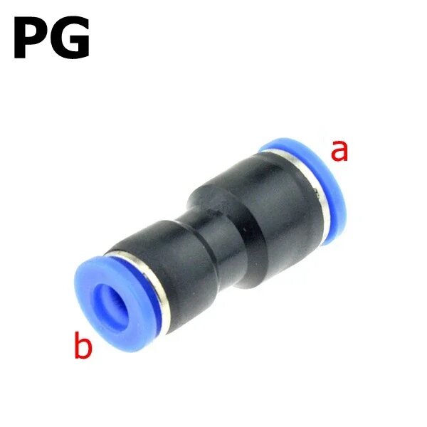 Пластиковые пневматические фитинги WYWBEY 8mm-6mm (a-b), PG