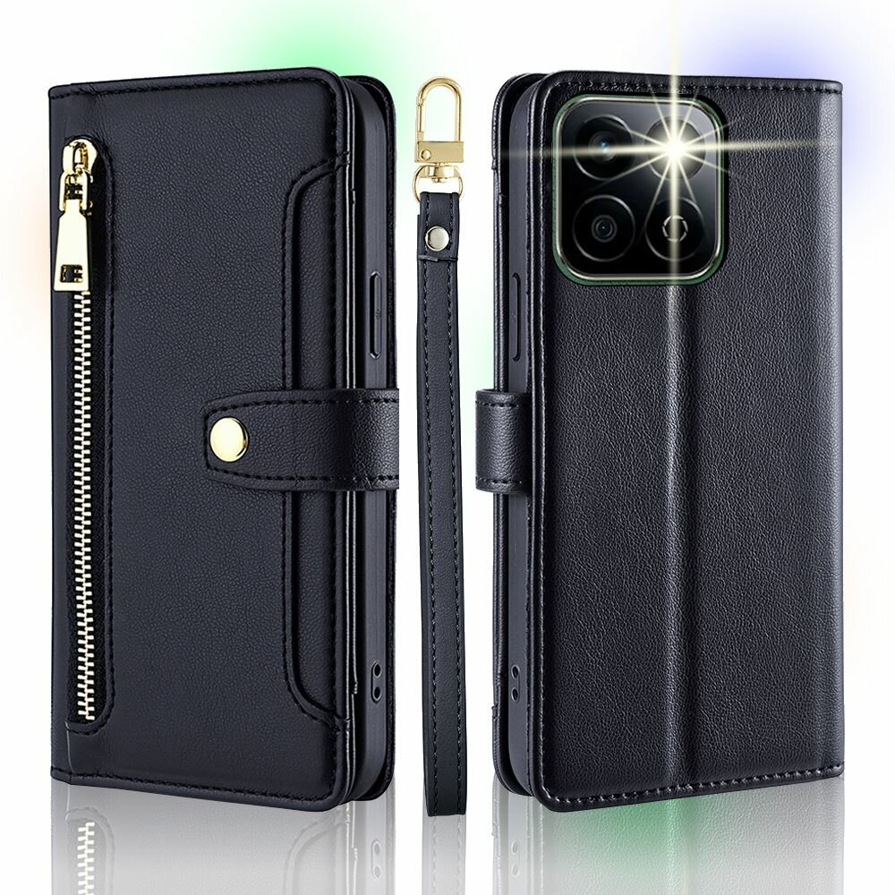 Чехол книжка на Honor X7c/ Чехол подходит для Хонор X7c, черный