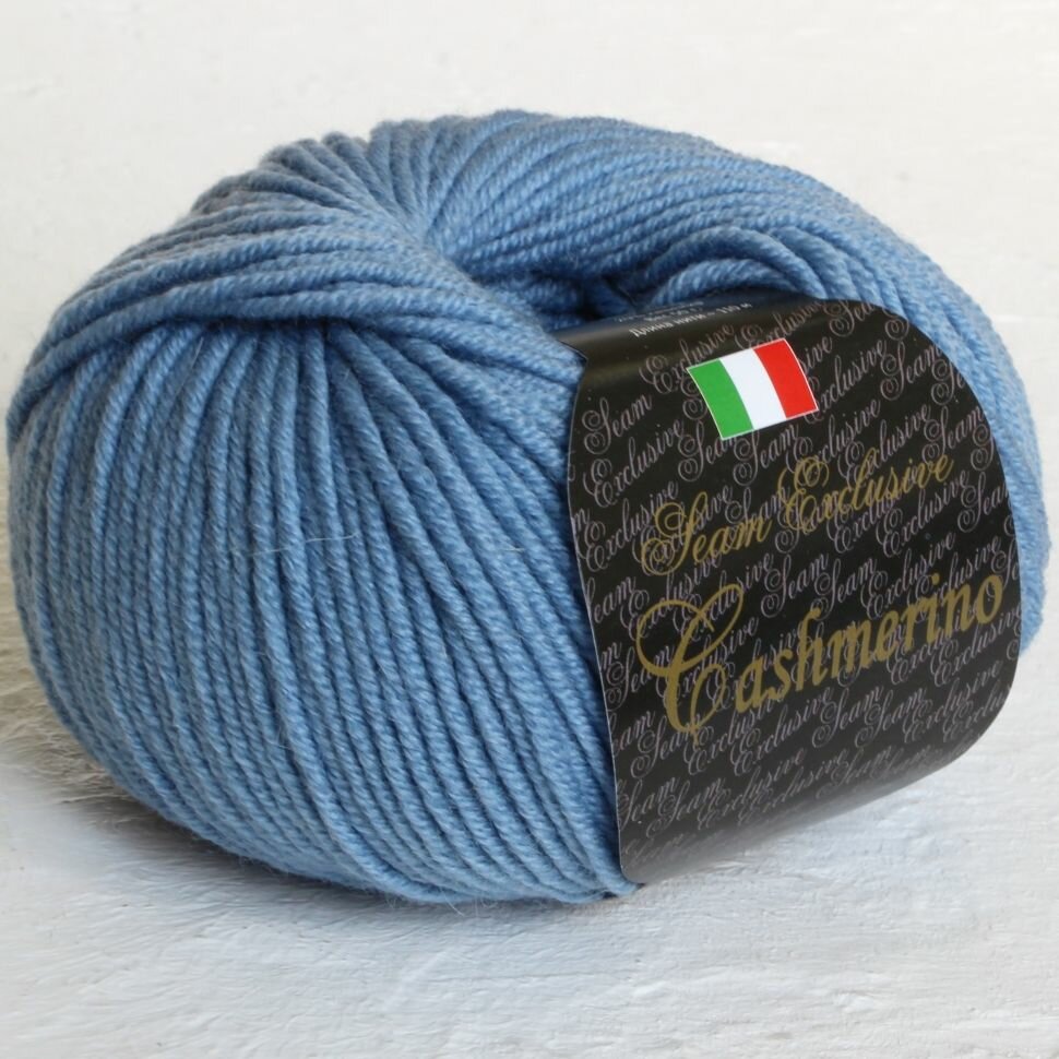 Пряжа Cashmerino Seam цвет 22, 10 мотков*(110м/50г), 80% мериносовая шерсть 20% кашемир