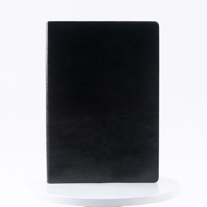 Блокнот B5, искусственная кожа, черный, с логотипом