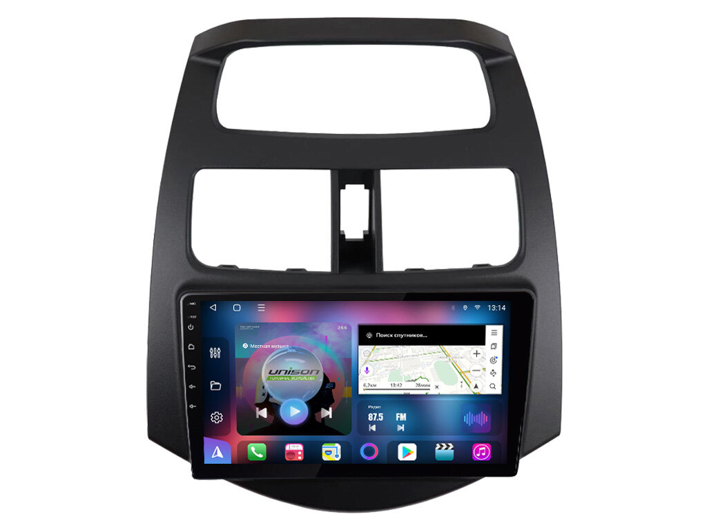Штатная магнитола Daewoo Matiz 2009-2016 UNISON 09A6 6Gb/128Gb, 8 ядер (3039M-09HA6)