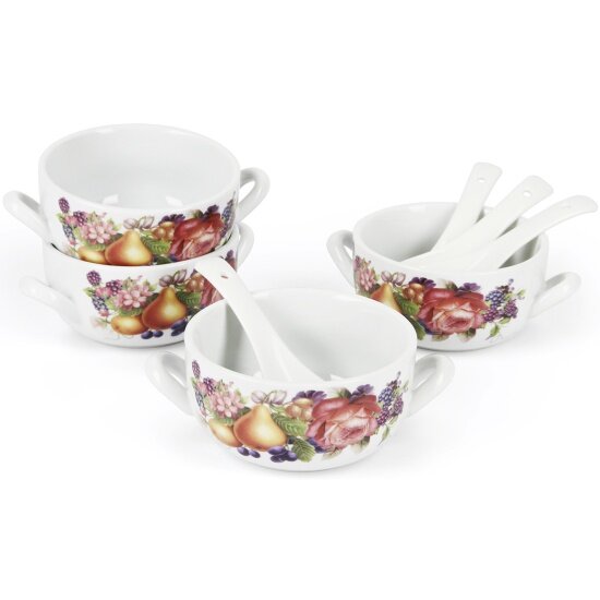 Набор бульонниц Pomi D'oro с ложками, керамика (P290022)